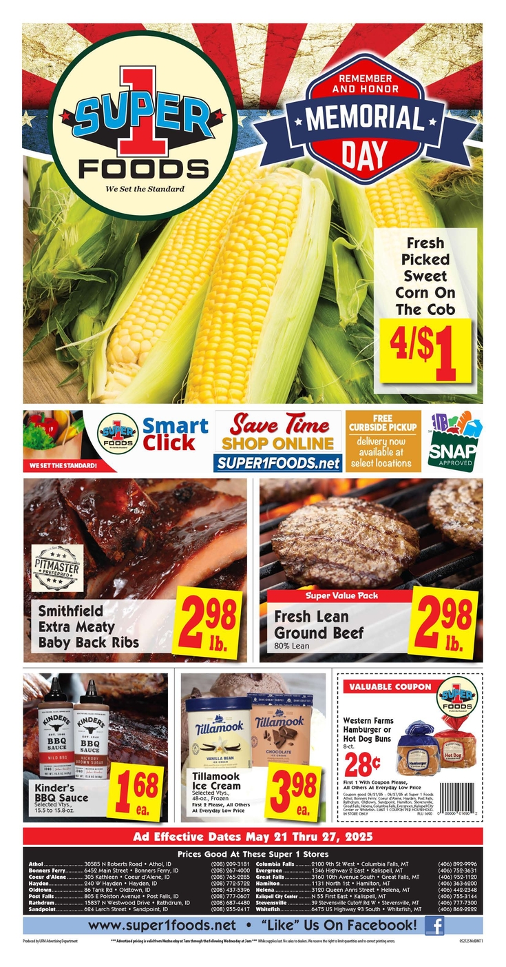 Print Weekly Specials | Super 1 Foods | Athol - 30585 N Roberts Road ...