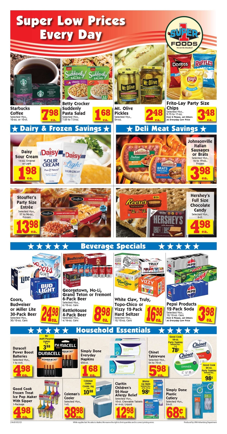 Print Weekly Specials | Super 1 Foods | Athol - 30585 N Roberts Road ...